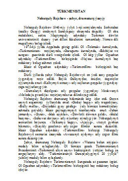 Nobatguly Rejebow-Goşgular